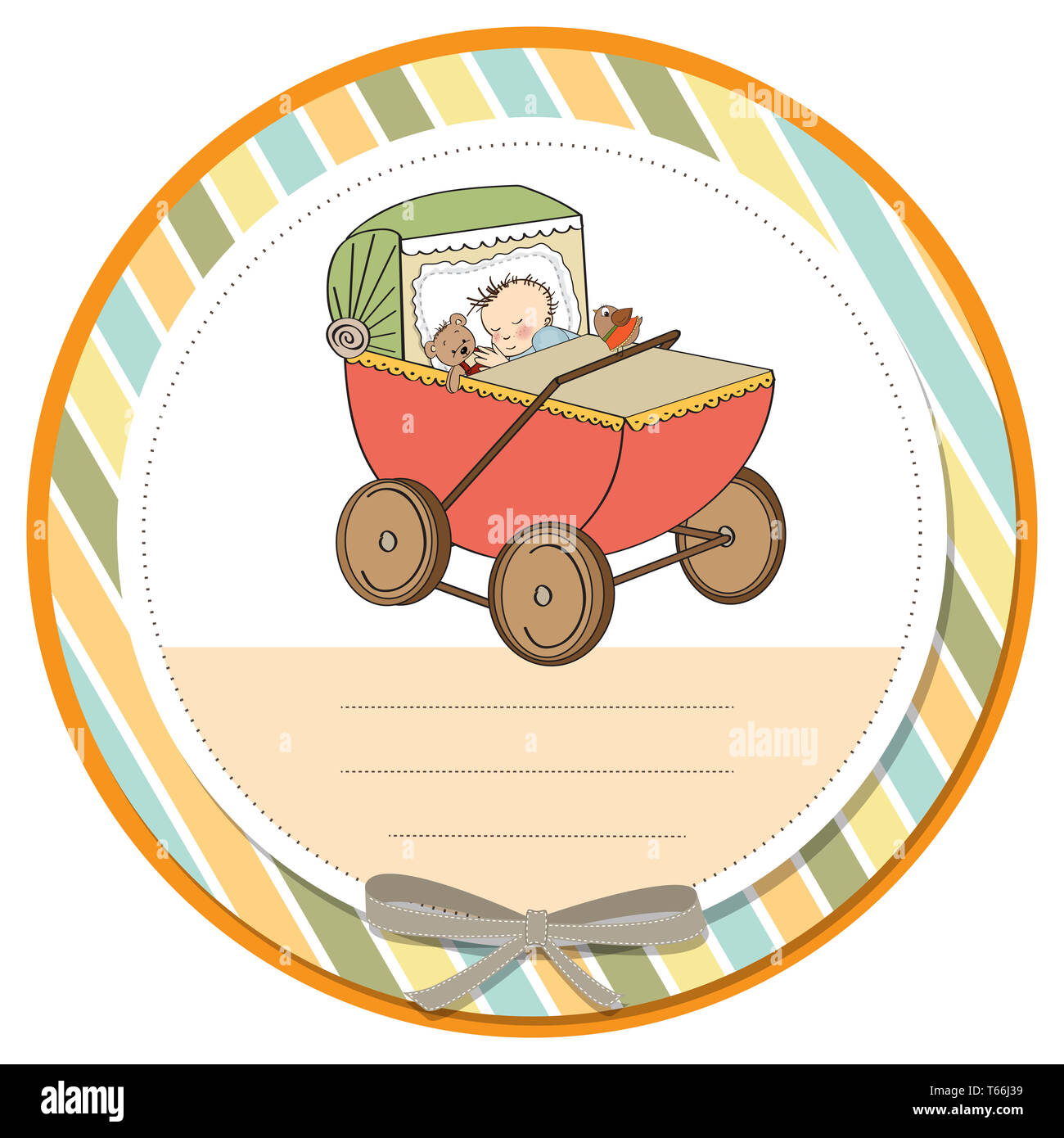 Vintage baby shower card Cut Out Stock Images & Pictures - Alamy