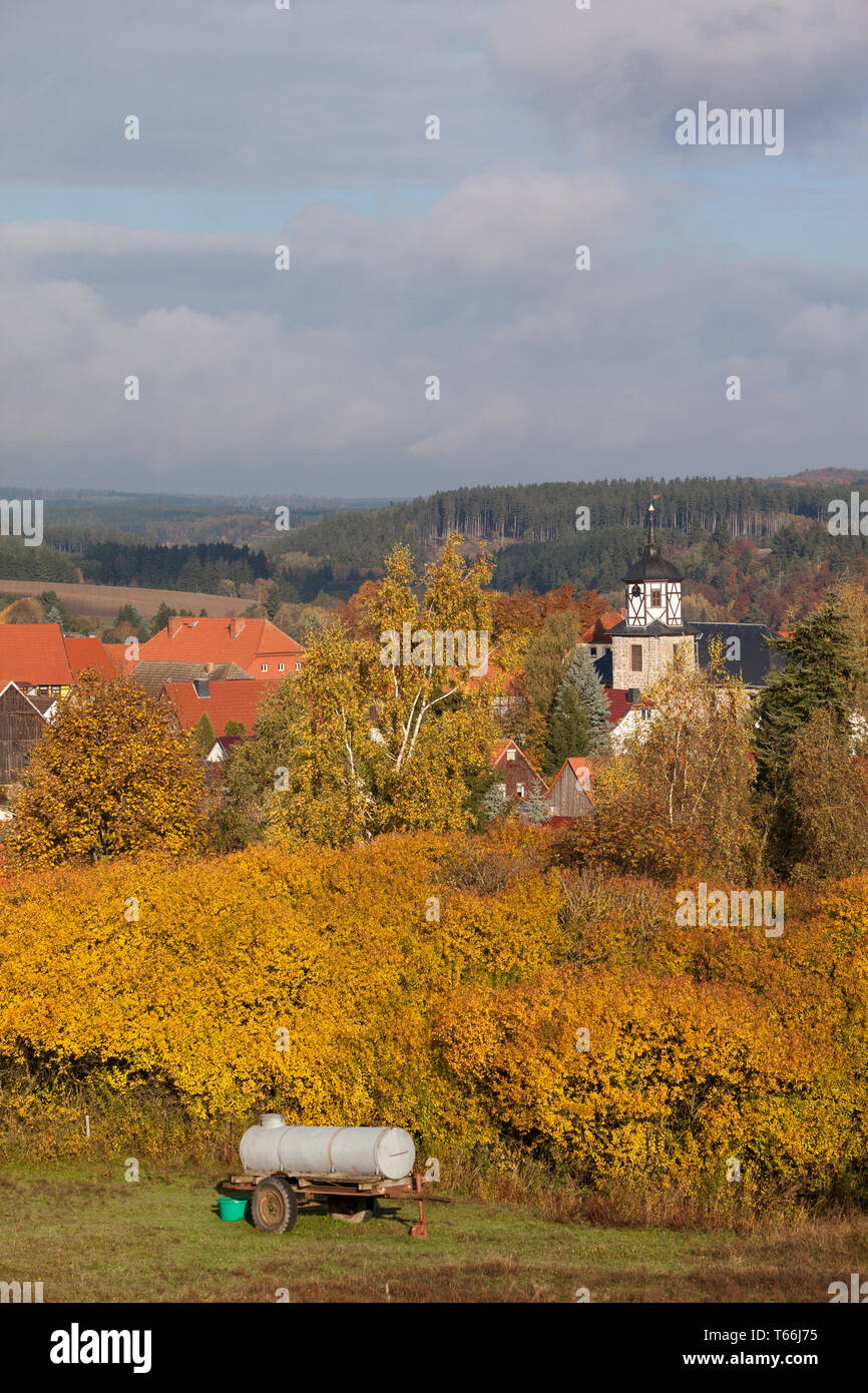 The small Village Strassberg in Saxony-Anhalt, Germany Stock Photo - Alamy