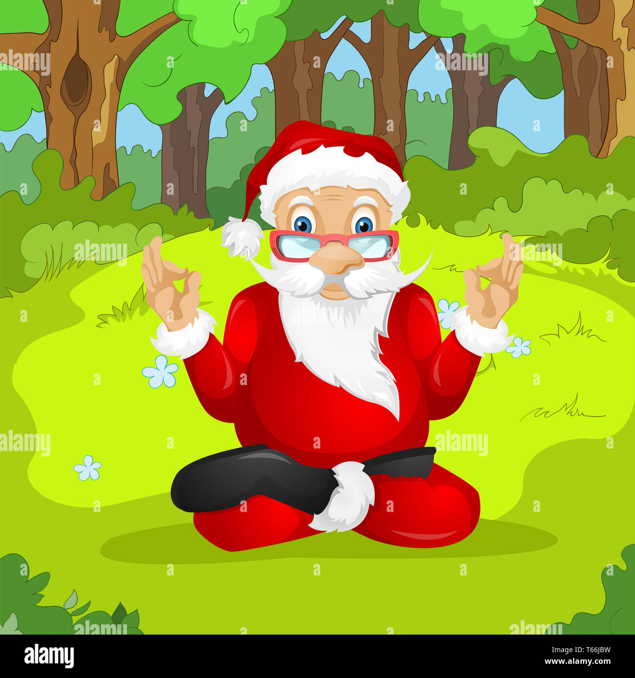 Yoga christmas card santa hi-res stock photography and images - Alamy