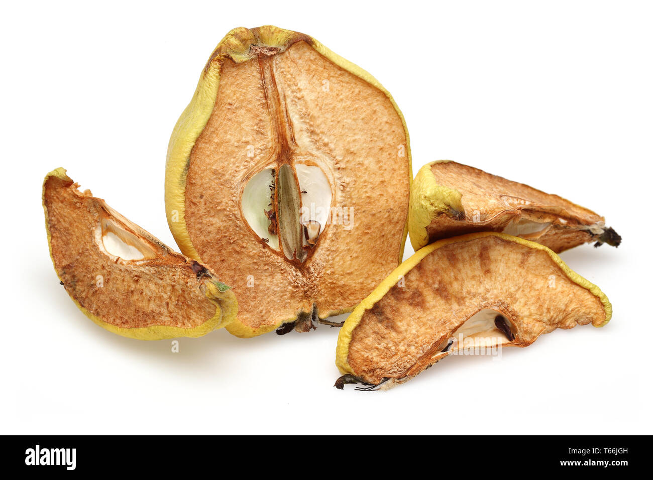 Dried Quince fruit slices isolated on white background Stock Photo - Alamy
