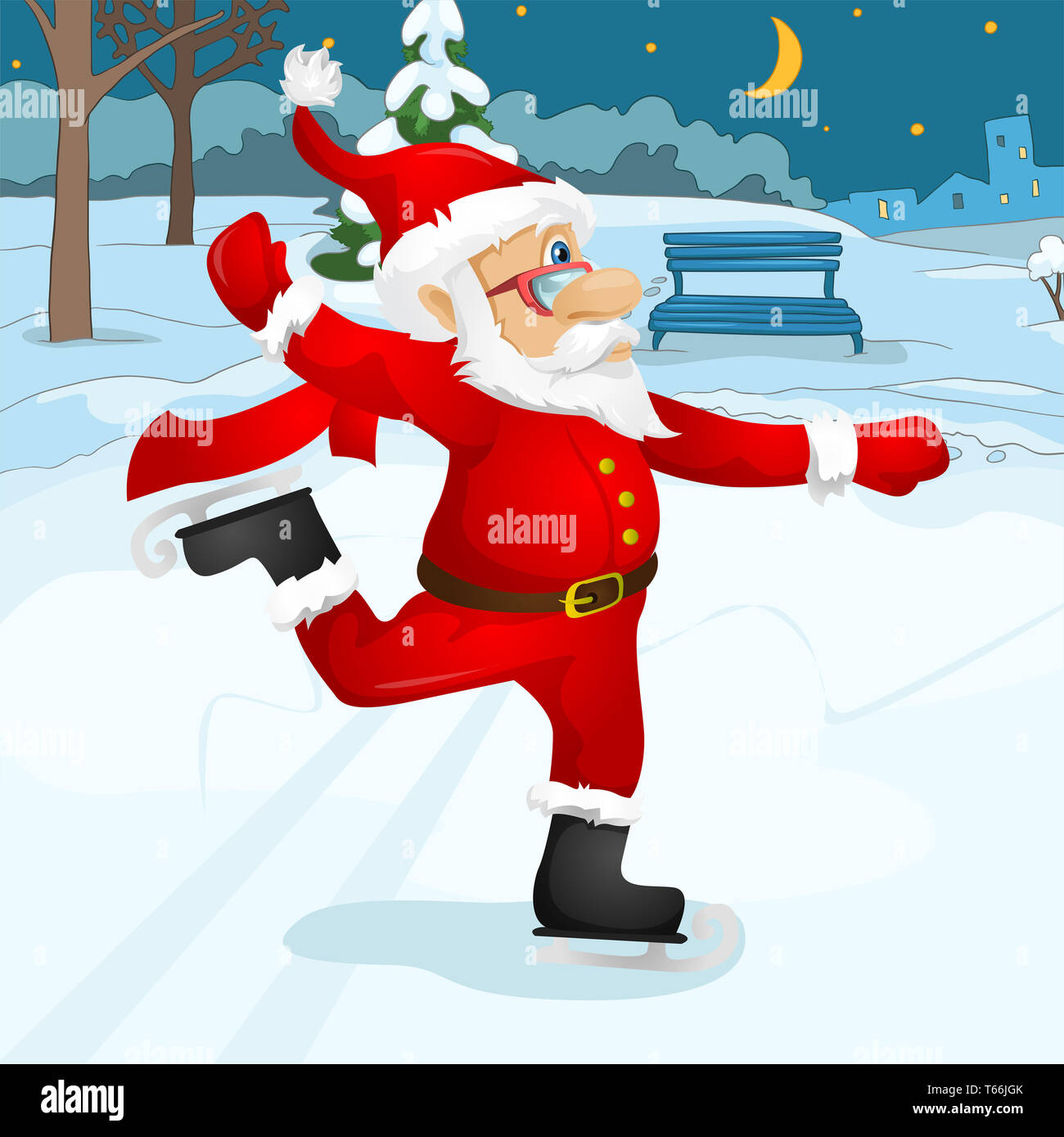 Ice skating rink and santa claus hi-res stock photography and images ...