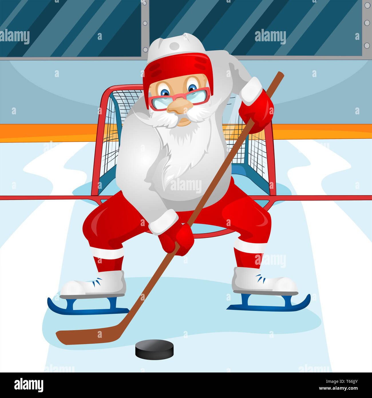 Santa claus ice skating hi-res stock photography and images - Alamy