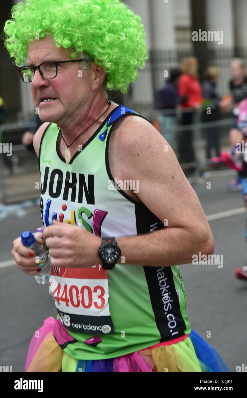 London Marathon 2019, fun runners Stock Photo - Alamy