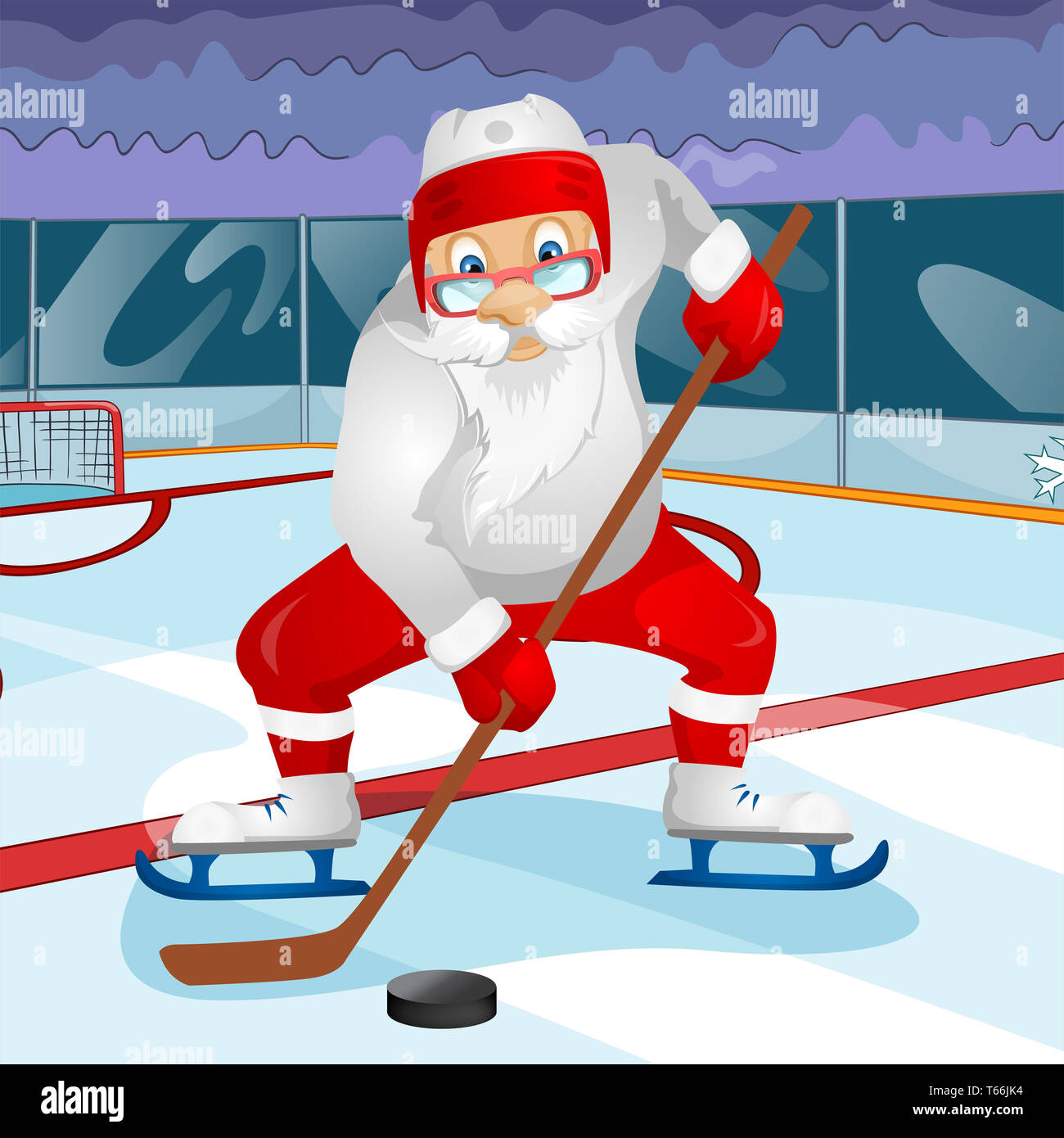 Santa claus ice skating hi-res stock photography and images - Alamy