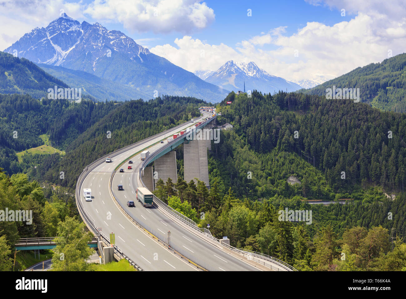 Traffic on a typical German Autobahn, Germany Stock Photo - Alamy