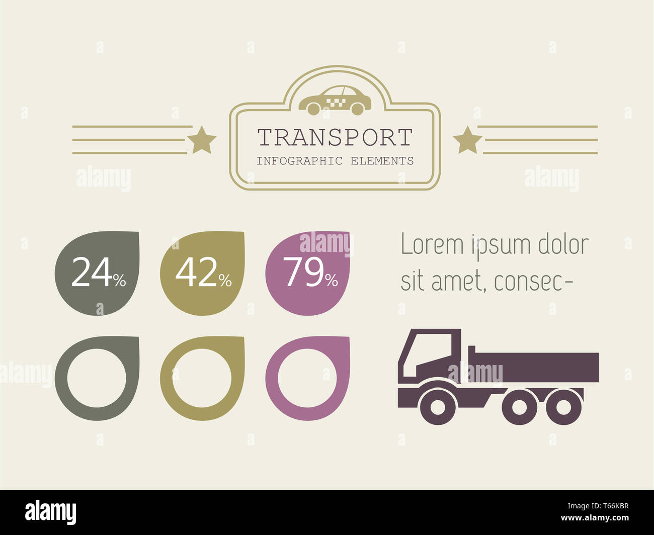 Transportation Infographic Elements Stock Photo - Alamy