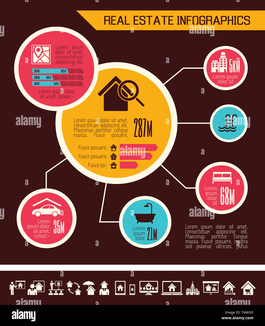 Real Estate Infographics Stock Photo - Alamy
