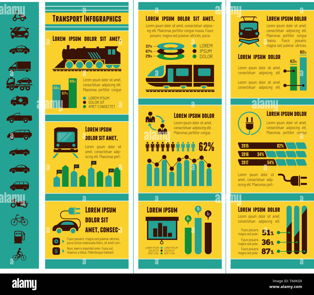 Transportation Infographic Template Stock Photo - Alamy