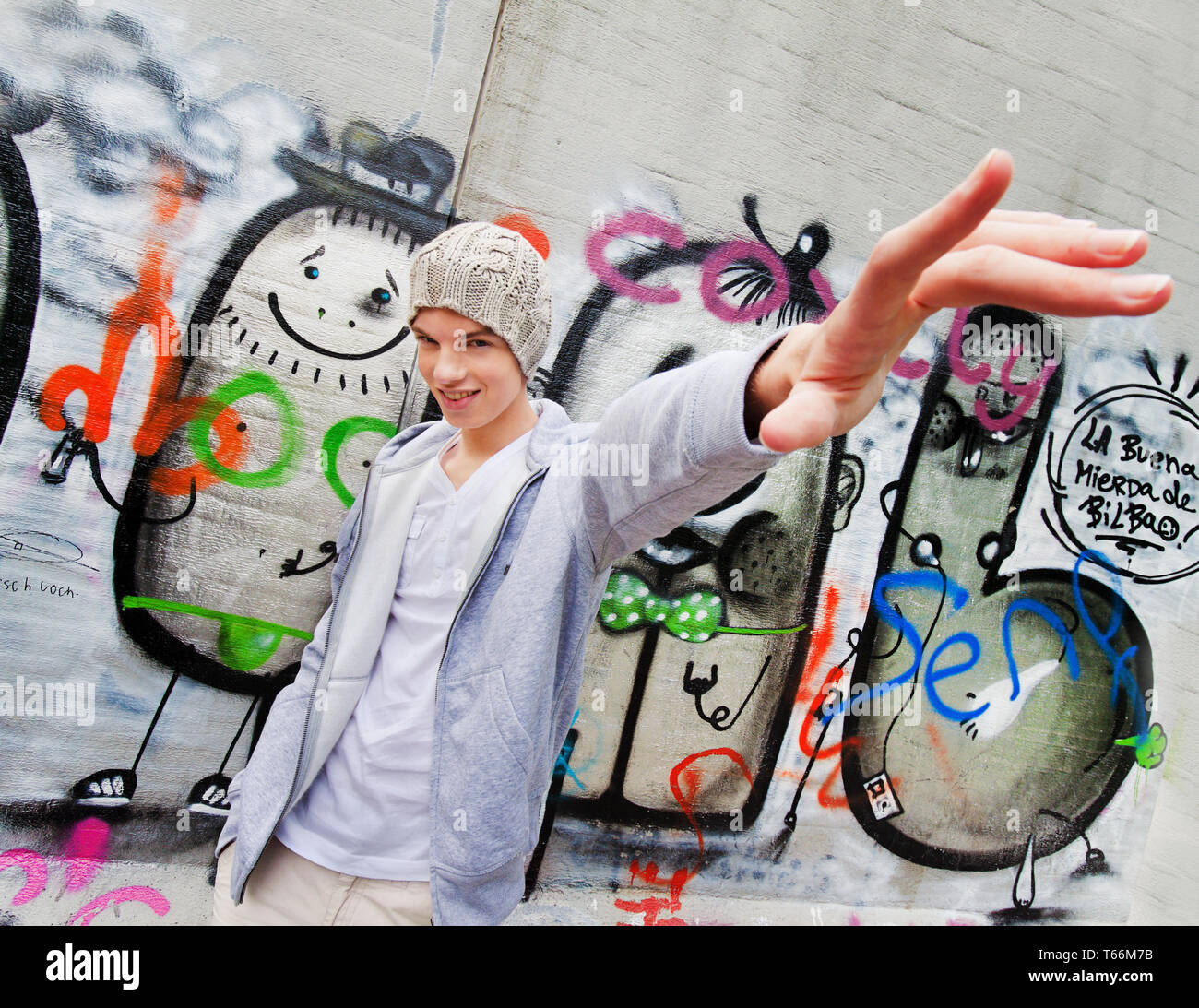 cool looking teenager Stock Photo - Alamy