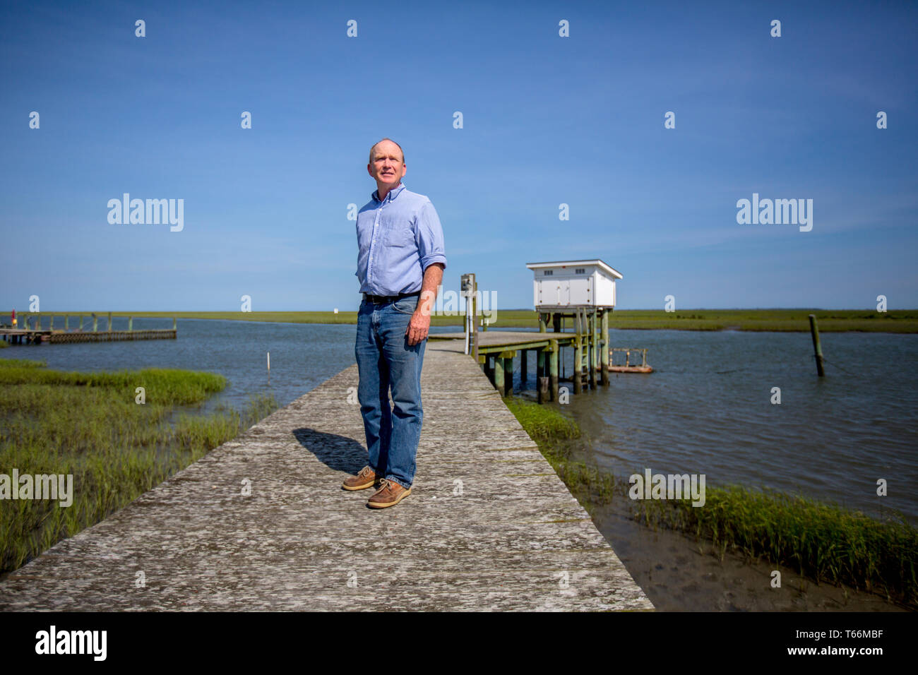 Scientist Richard Snyder at the ESL Seawater Research Lab Stock Photo ...