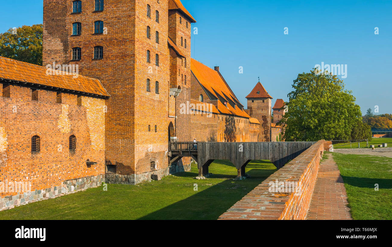 Castle in poland - 2019 - red brick building Stock Photo - Alamy