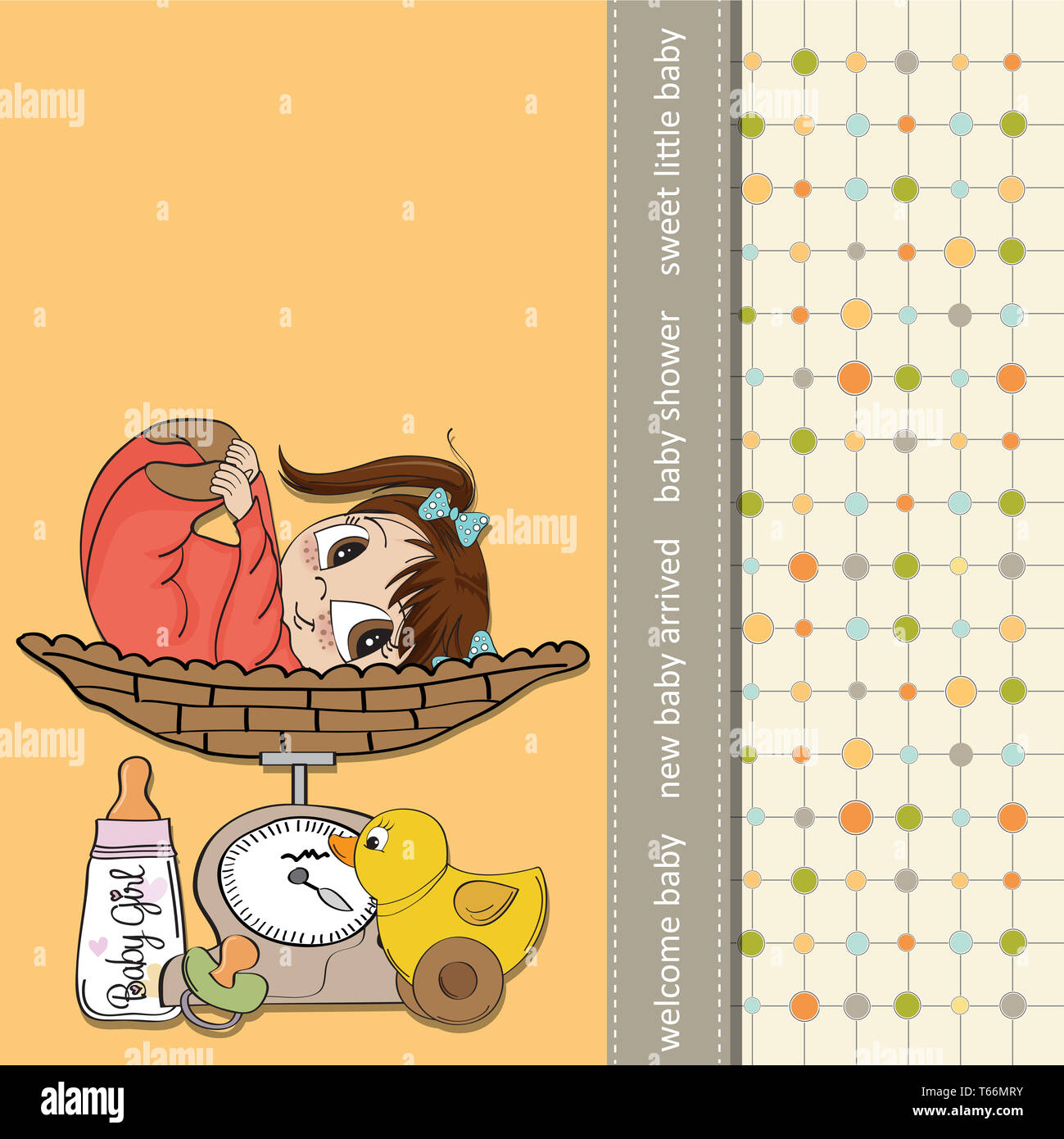 baby girl on on weighing scale Stock Photo - Alamy