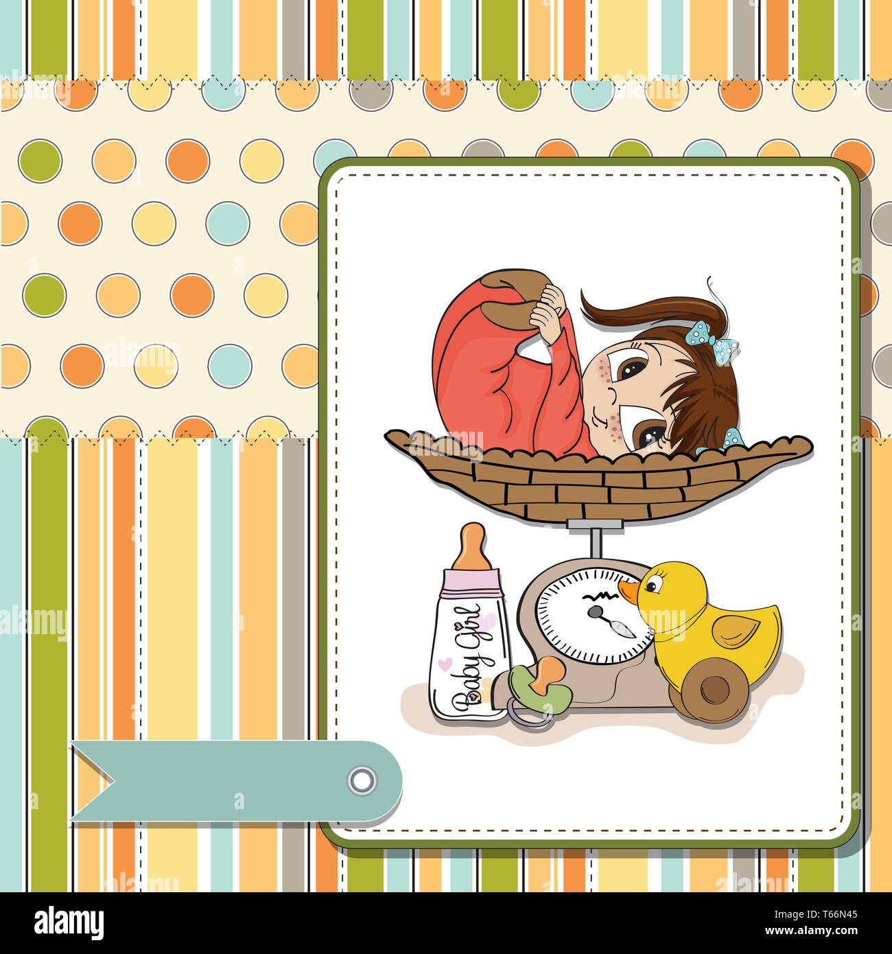 baby girl on on weighing scale Stock Photo - Alamy