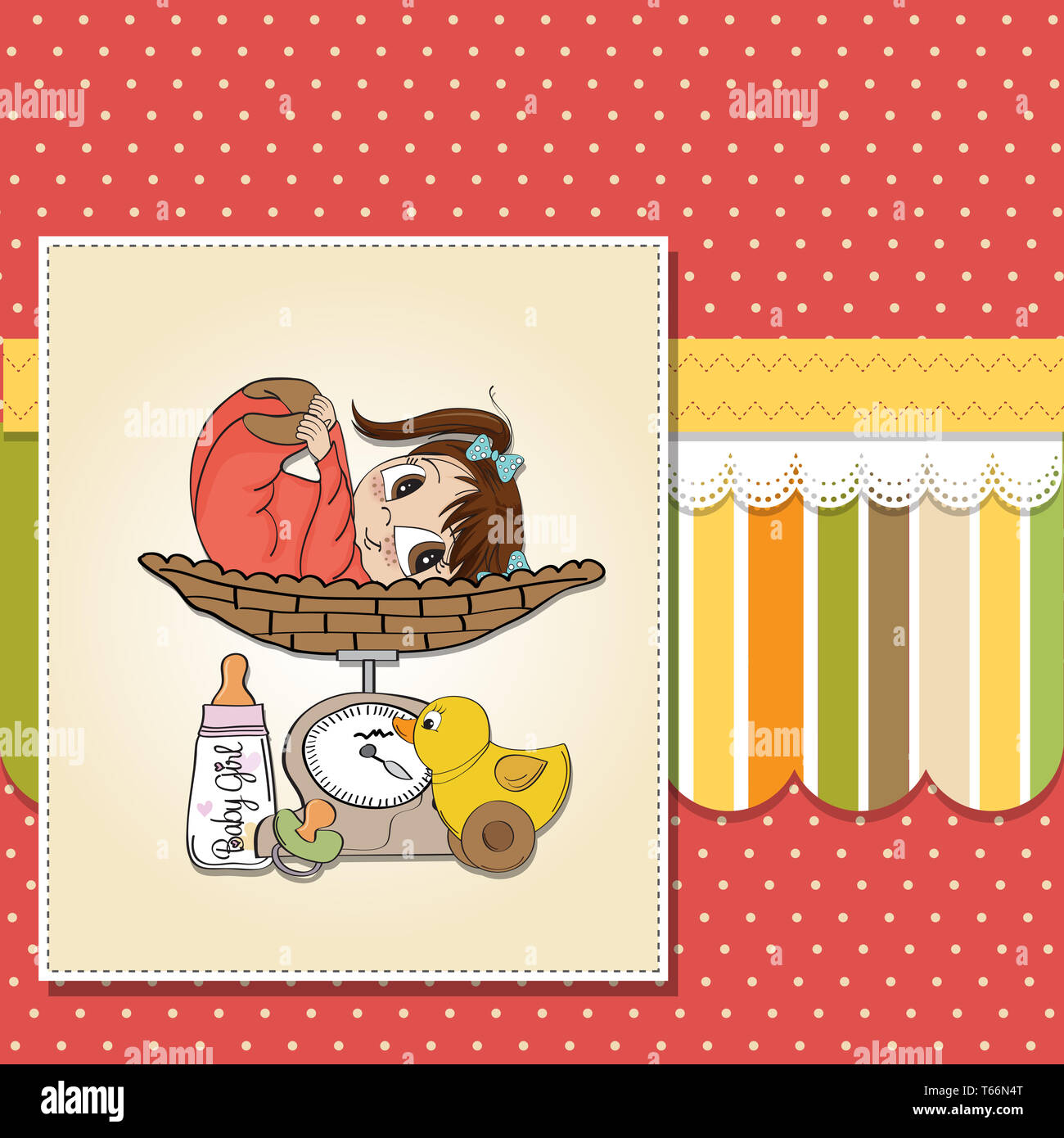 baby girl on on weighing scale Stock Photo - Alamy