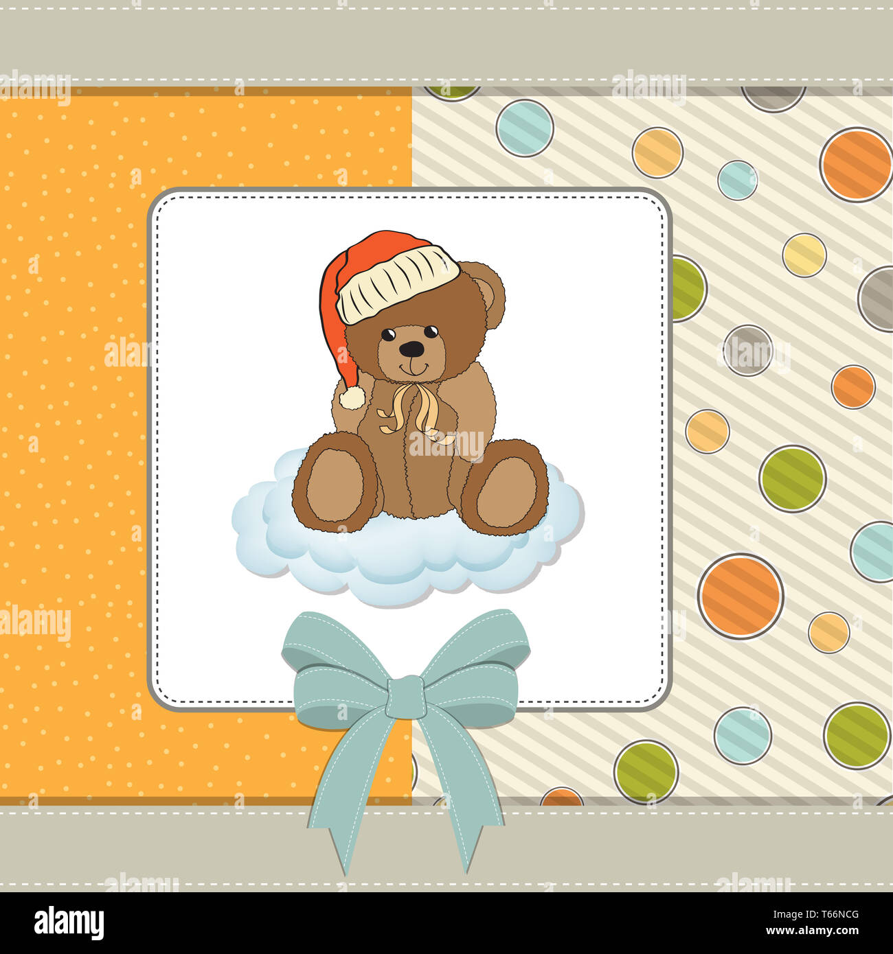 customizable greeting card with teddy bear Stock Photo - Alamy