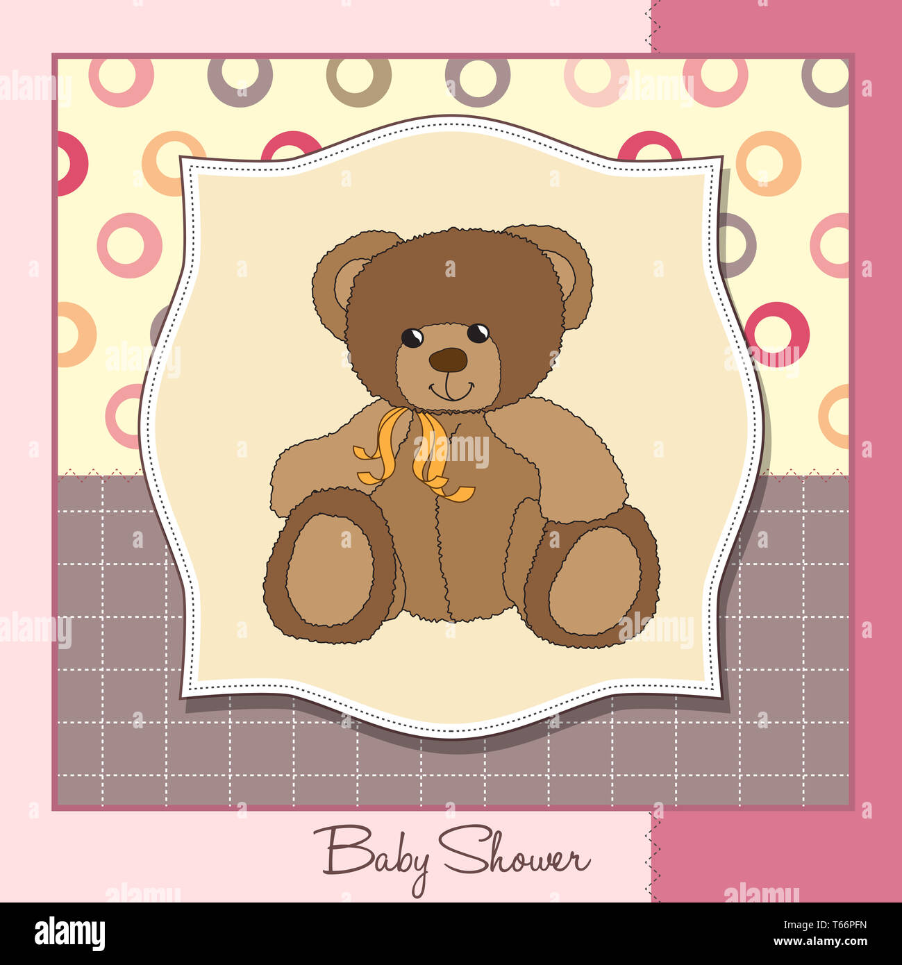 welcome baby card with teddy bear Stock Photo - Alamy