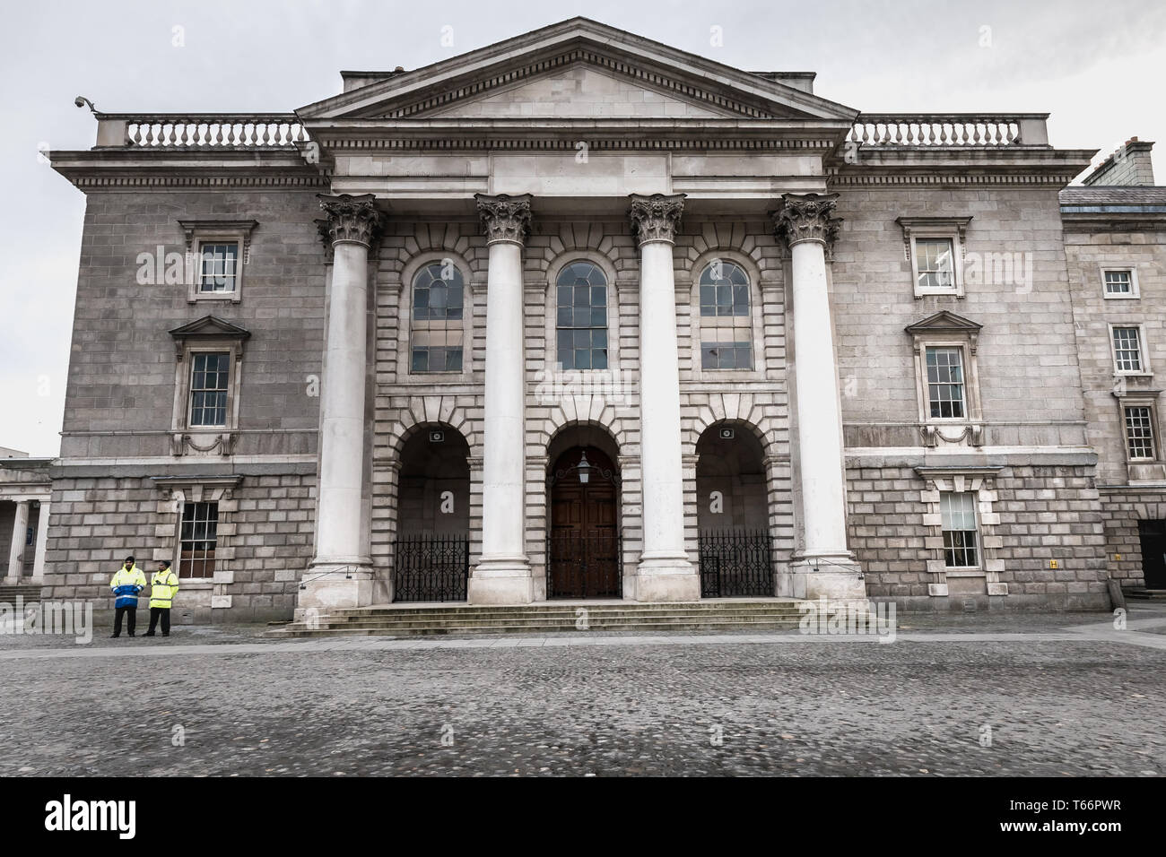 Dublin, Ireland - February 11, 2019: Trinity College architecture ...