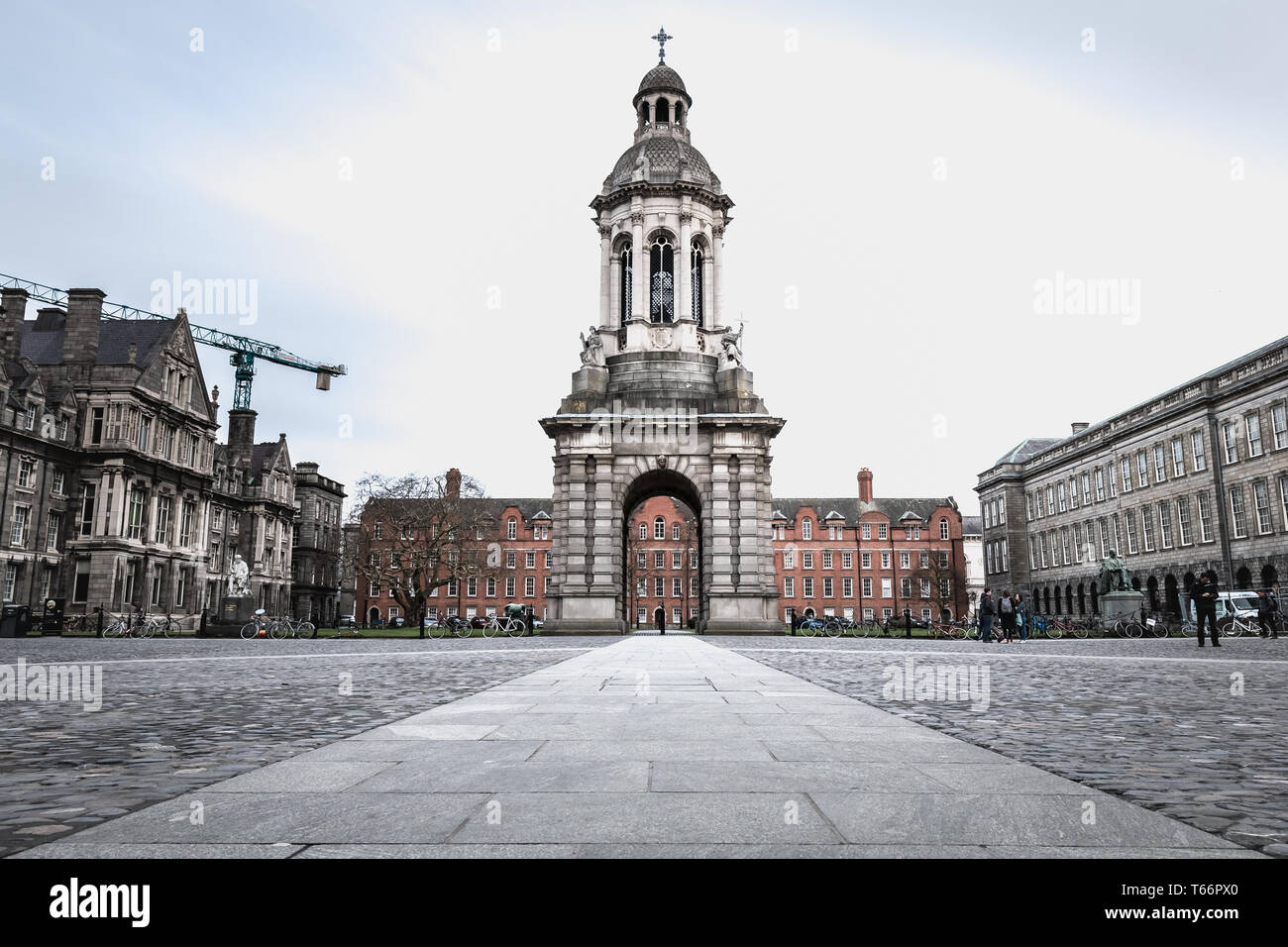 Dublin, Ireland - February 11, 2019: Trinity College architecture ...