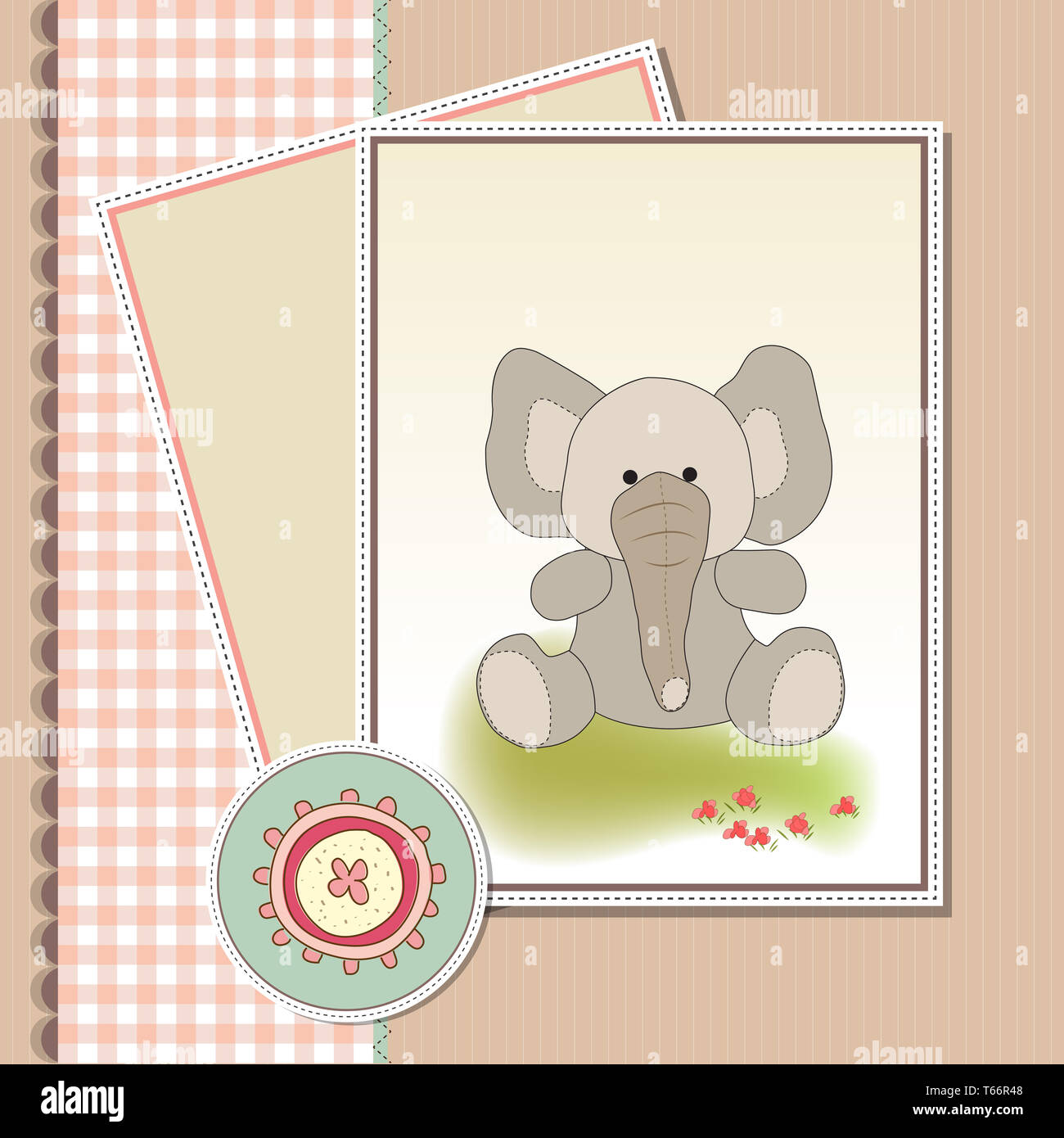 romantic baby announcement card Stock Photo - Alamy