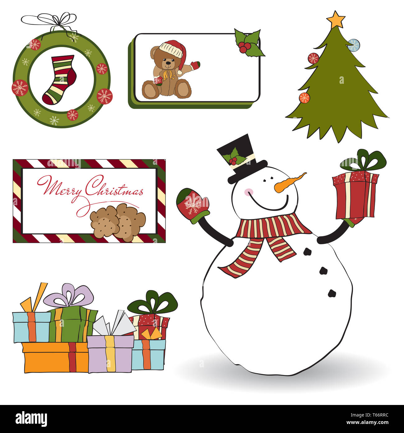 Vintage christmas presents decoration Cut Out Stock Images & Pictures ...