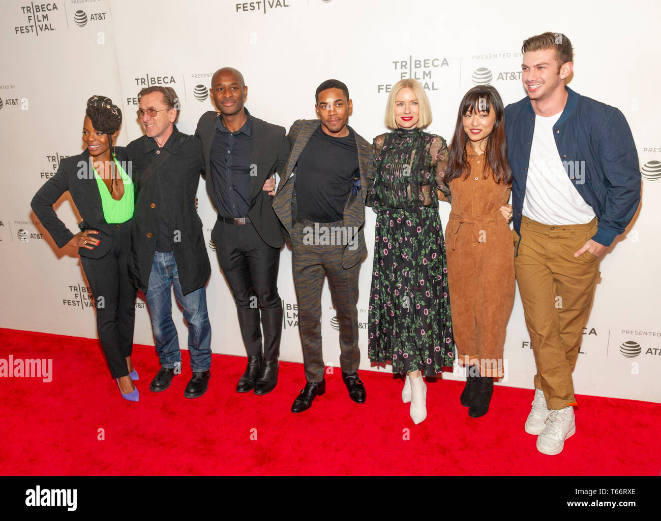 New York, NY - April 28, 2019: Marsha Stephanie Blake ; Tim Roth ...