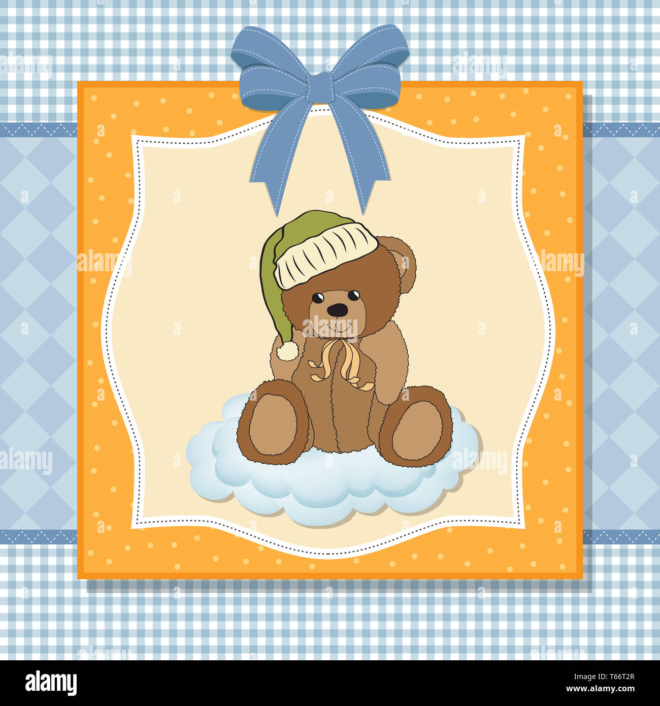 customizable greeting card with teddy bear Stock Photo - Alamy