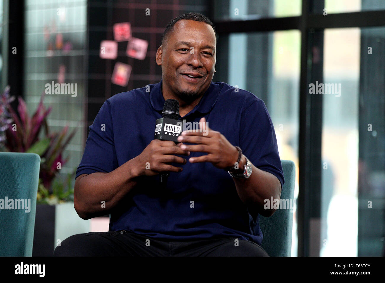 New York, USA. 29 Apr, 2019. Deon Taylor at BUILD Series, discussing ...
