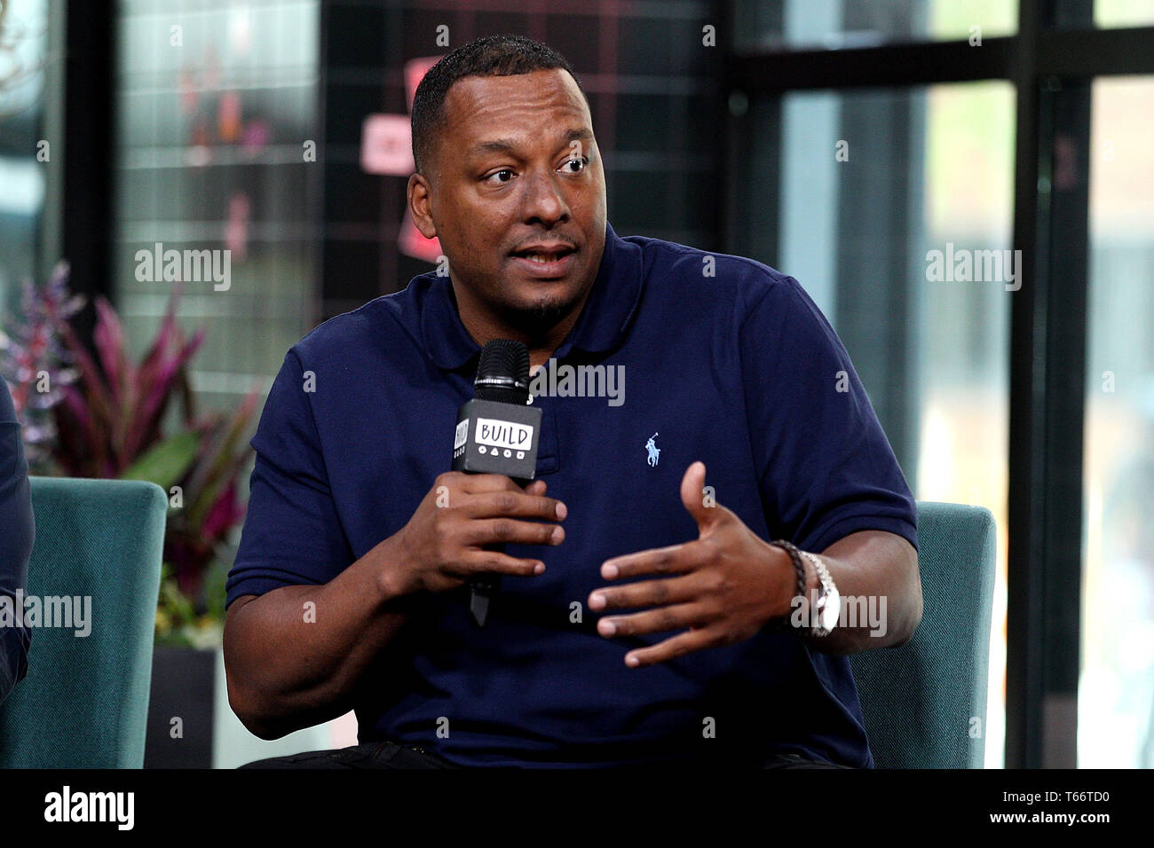 New York, USA. 29 Apr, 2019. Deon Taylor at BUILD Series, discussing ...