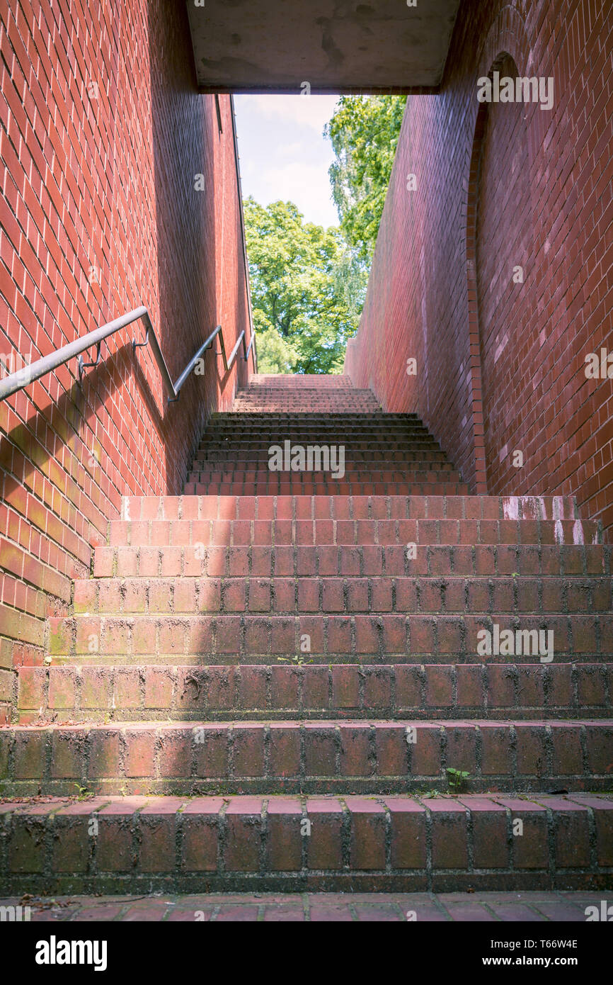 Red handrail hi-res stock photography and images - Alamy