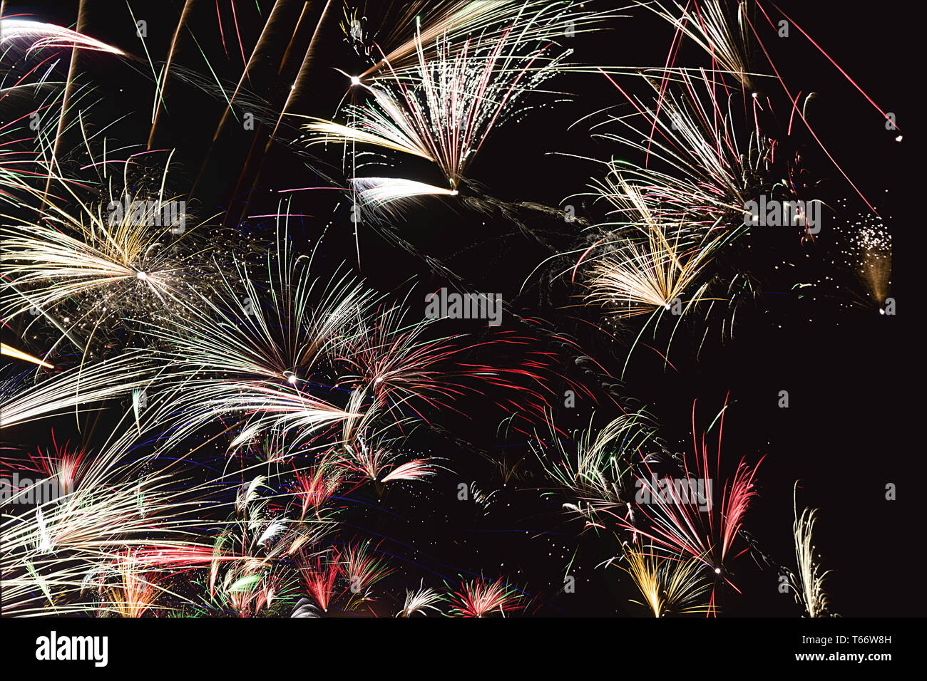 new year's fire work over berlin, germany Stock Photo - Alamy