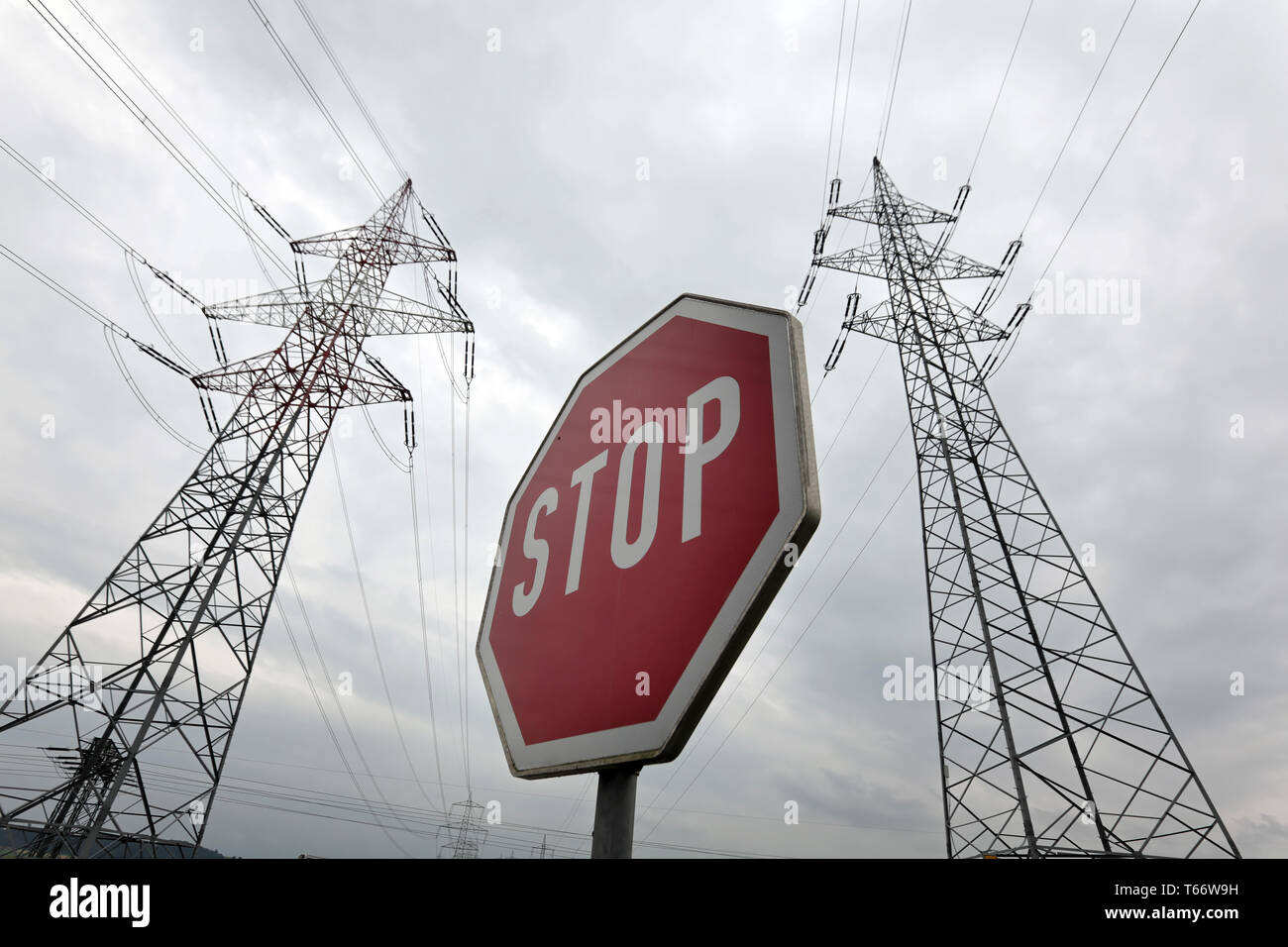 power pole symbol photo Stock Photo - Alamy