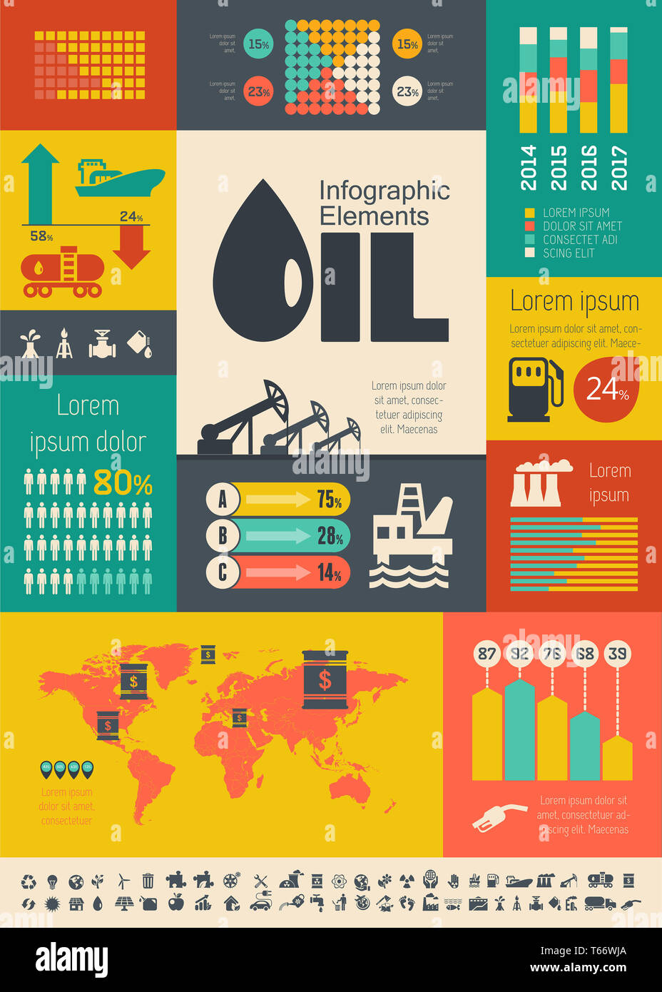 Industrial infographic hi-res stock photography and images - Alamy