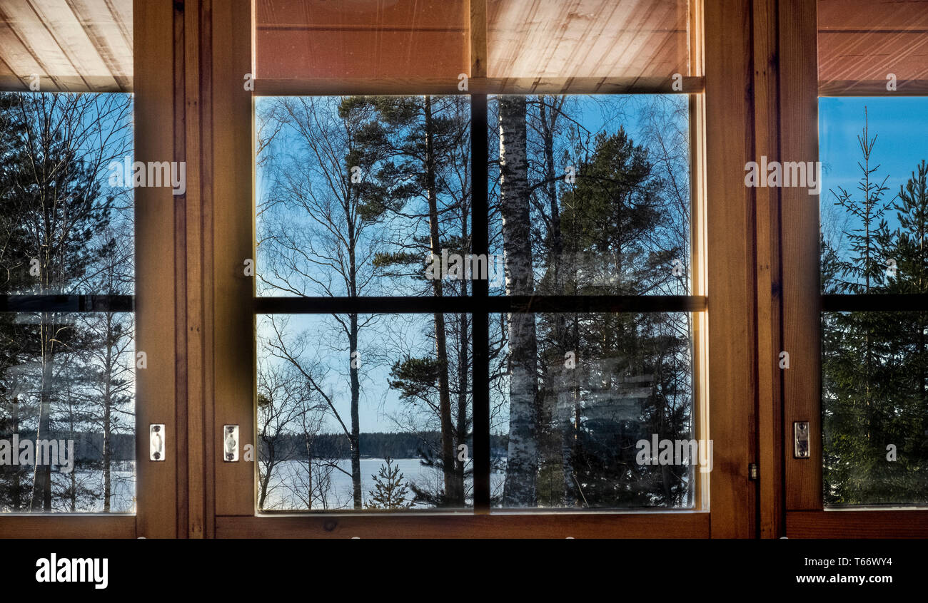 View Through Window Of Lake High Resolution Stock Photography and ...
