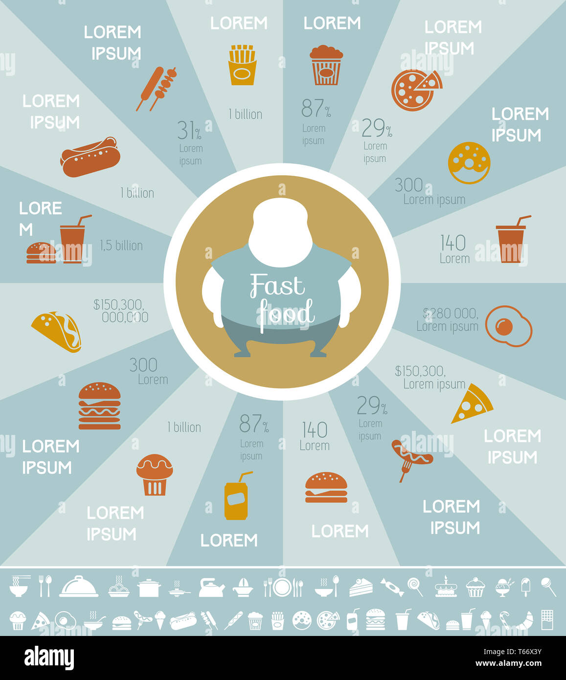 Pizza pie chart hi-res stock photography and images - Alamy