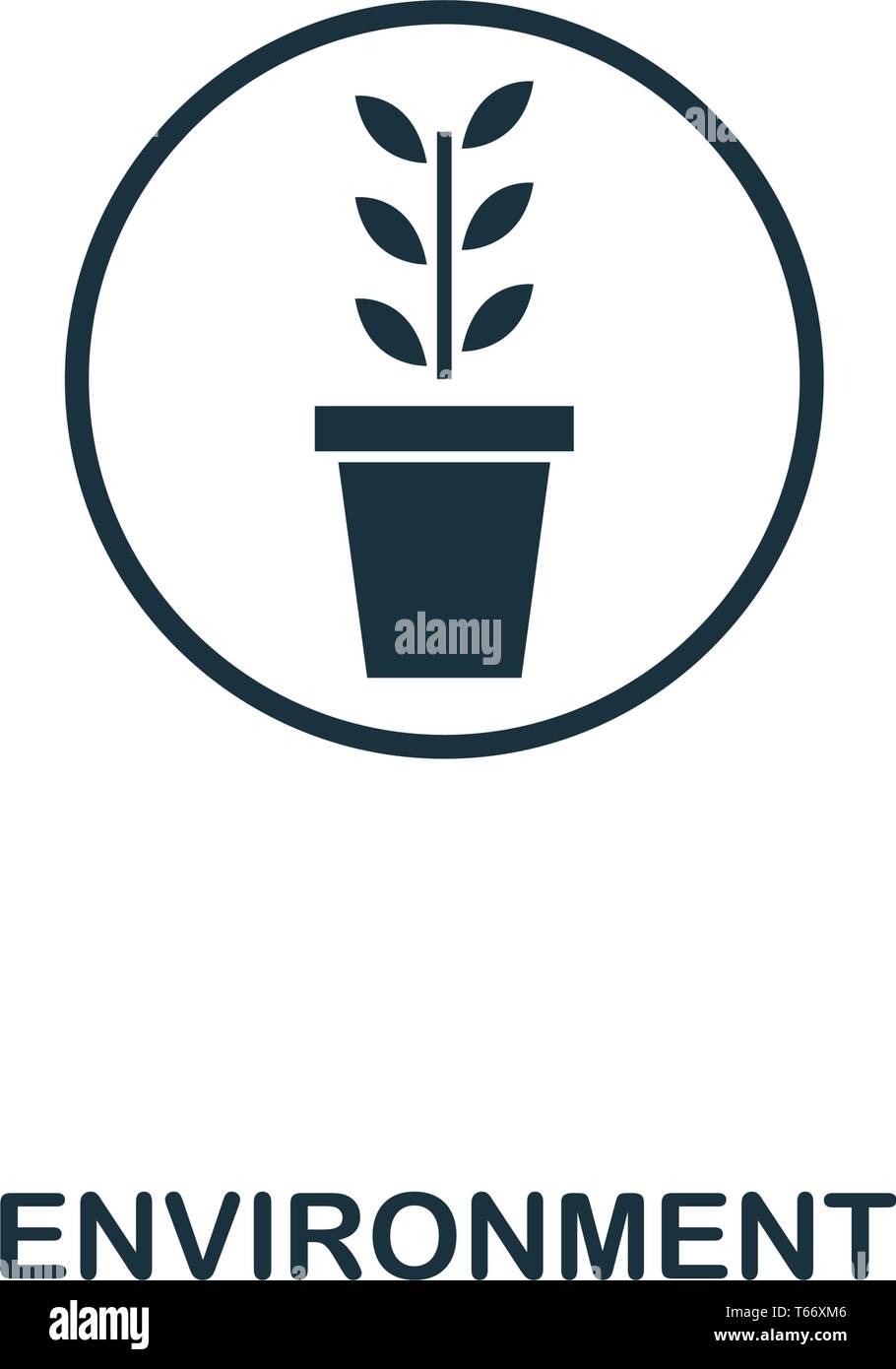 Environment icon. Creative element design from icons collection. Pixel ...