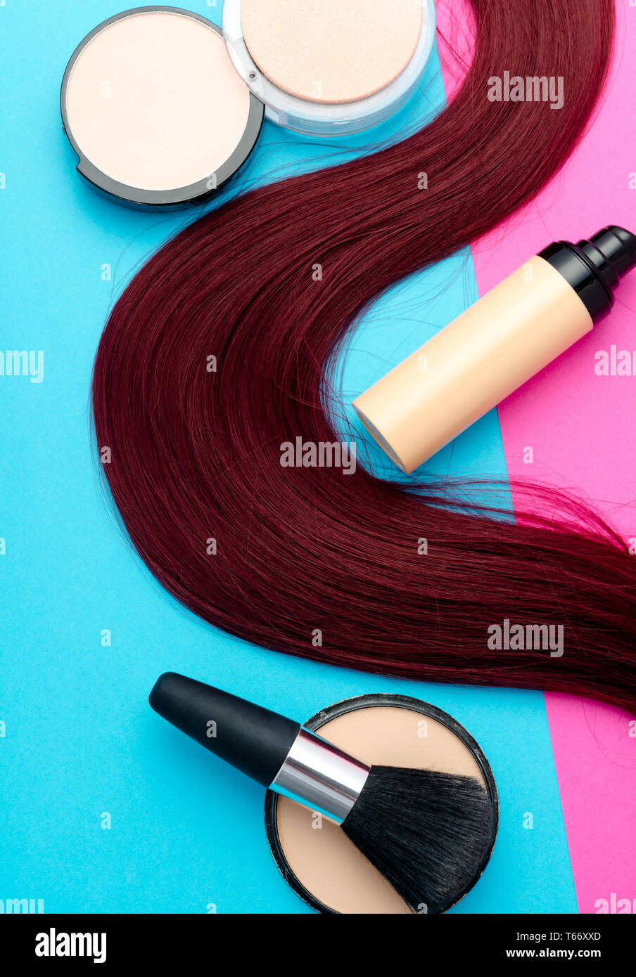 red hair close up, beauty and make up concept Stock Photo - Alamy