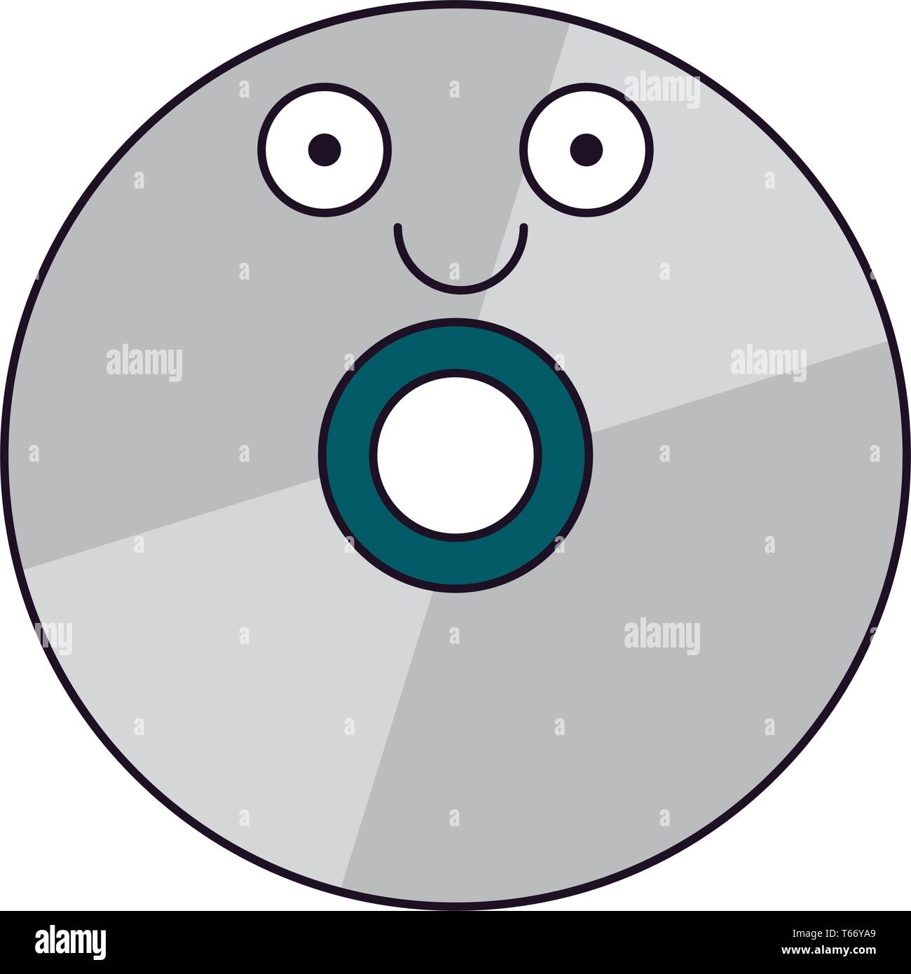 CD rom technology cute cartoon Stock Vector Image & Art - Alamy