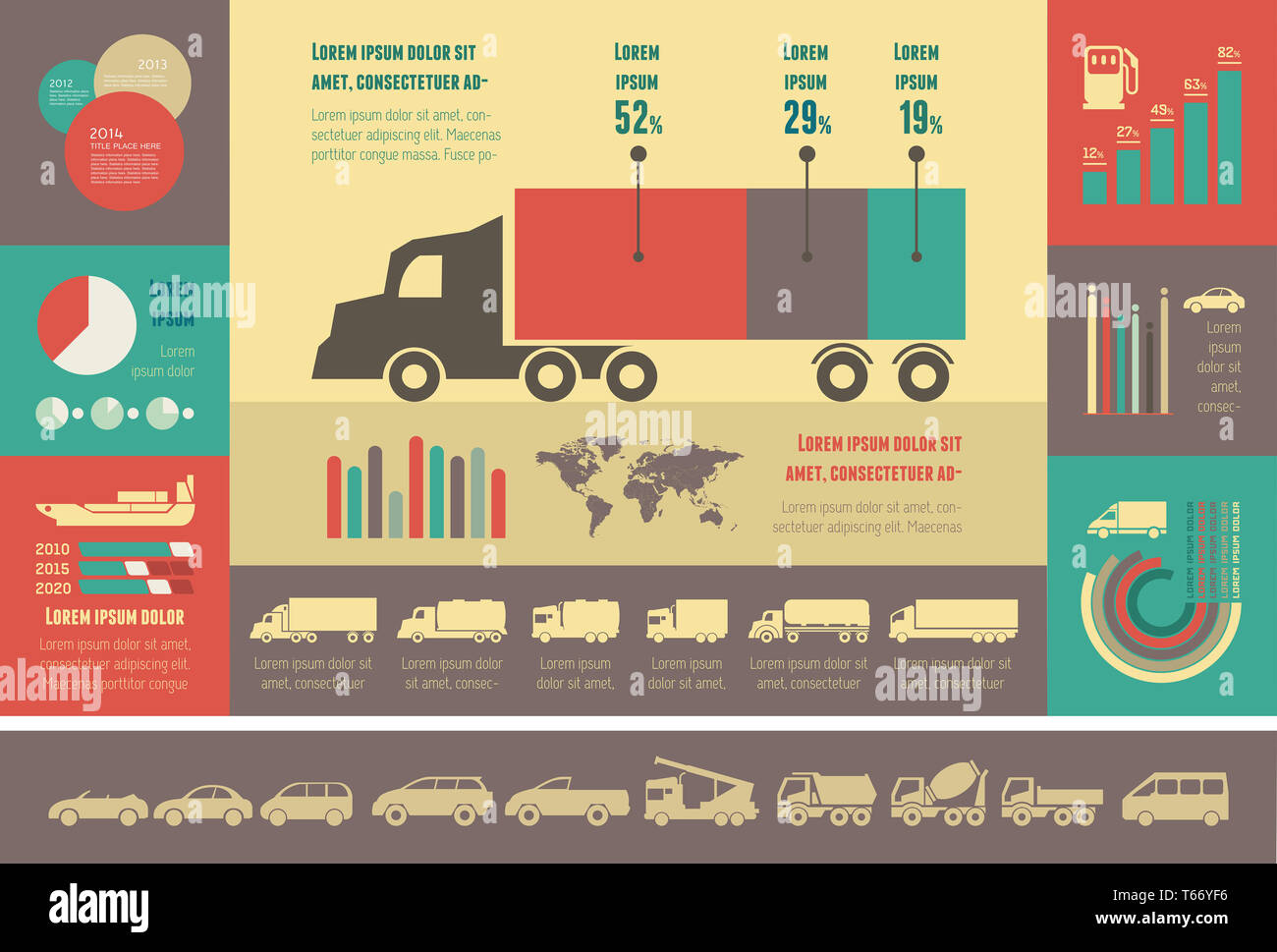 Transportation Infographic Template Stock Photo - Alamy