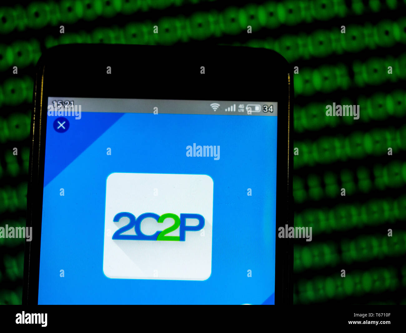 In this photo illustration a 2C2P logo seen displayed on a smart phone ...