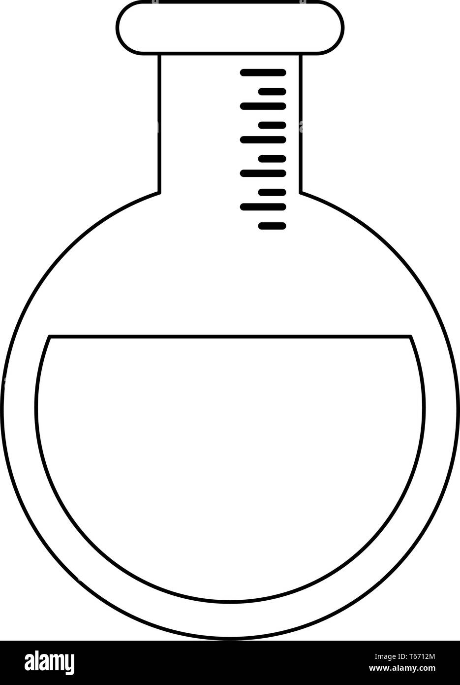 Medical flask cartoon symbol in black and white Stock Vector Image ...