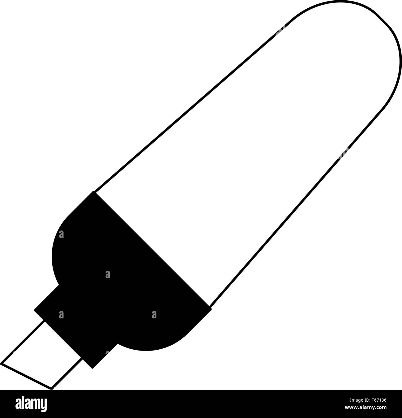 marker pen icon in black and white Stock Vector Image & Art - Alamy