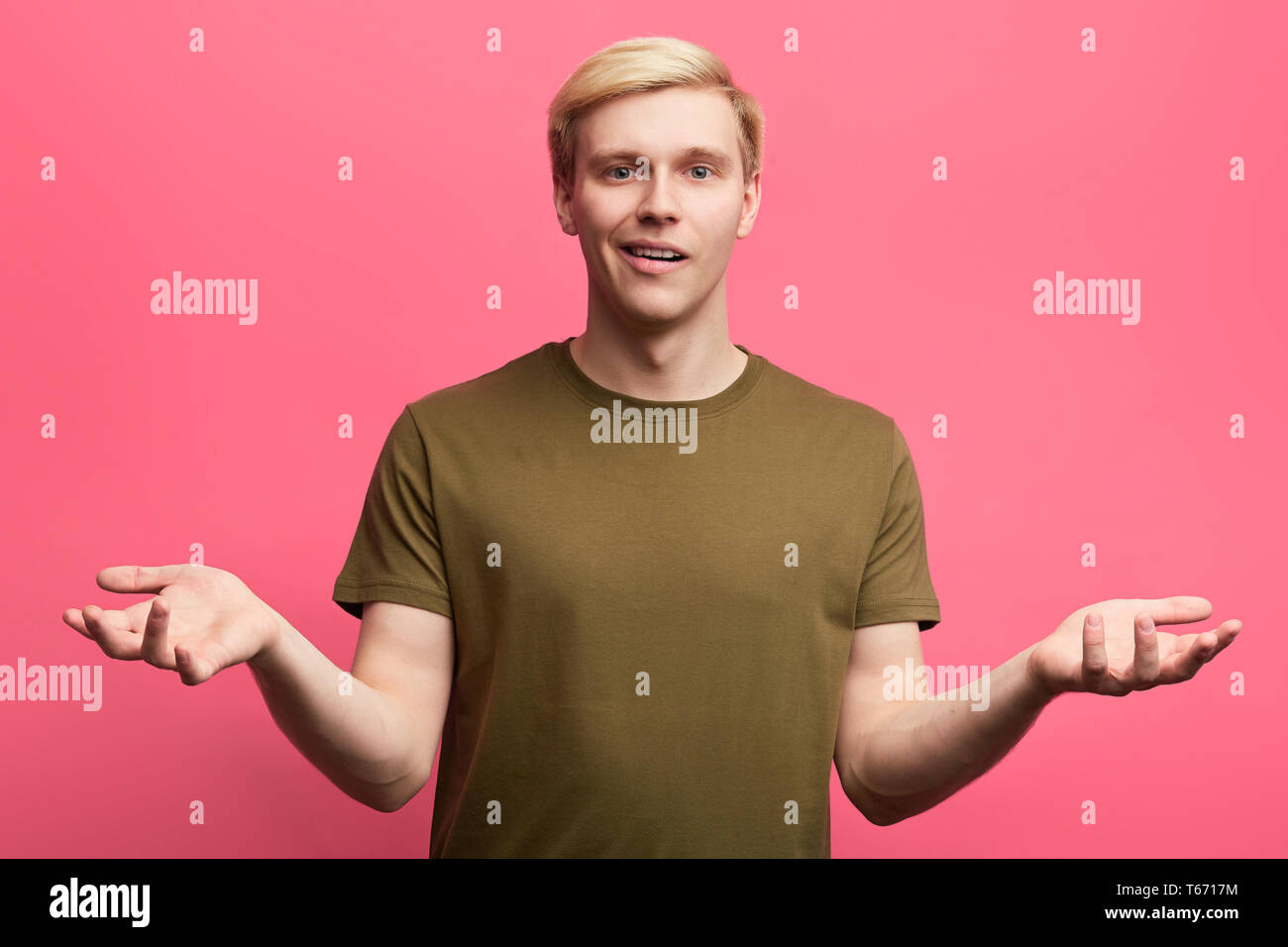 doubtful puzzled man with shocked expression. close up photo. isolated ...