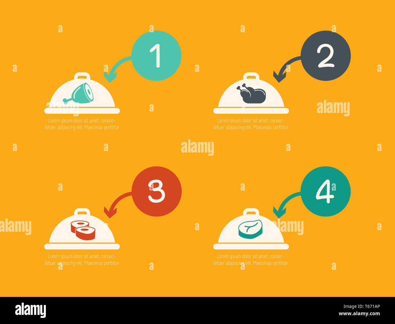Food design infographic icon hi-res stock photography and images - Alamy
