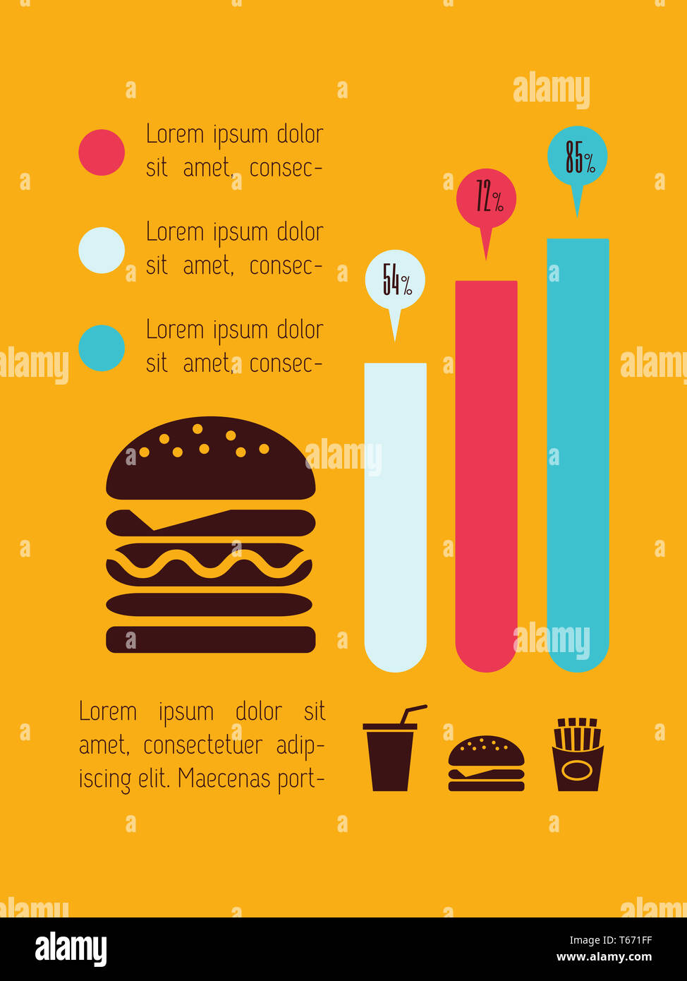 Food Infographic Element Stock Photo - Alamy