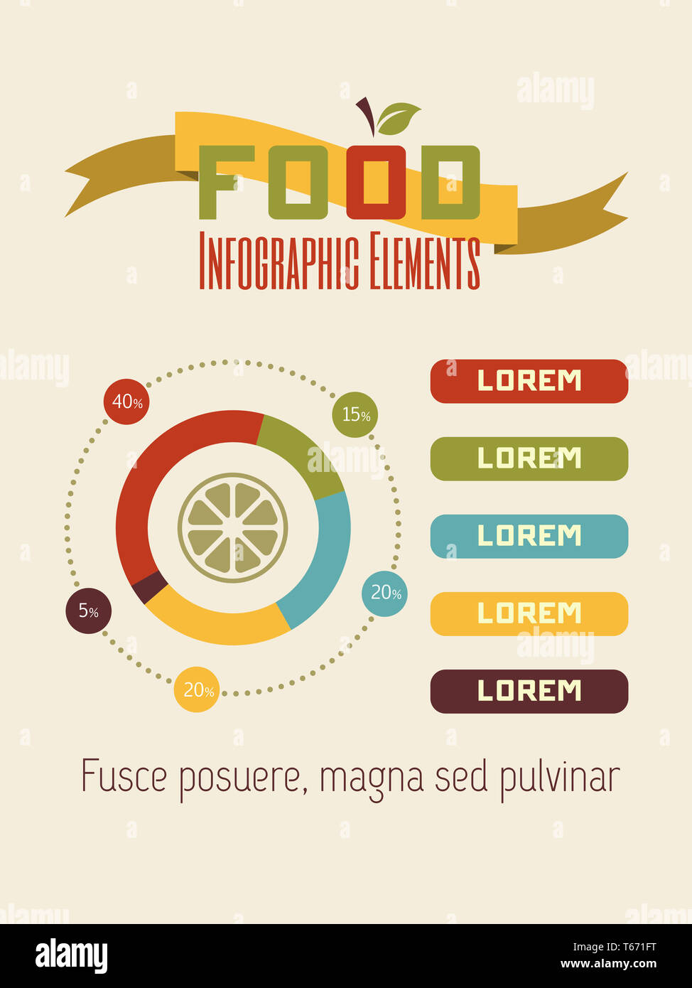 Food Infographic Element Stock Photo - Alamy