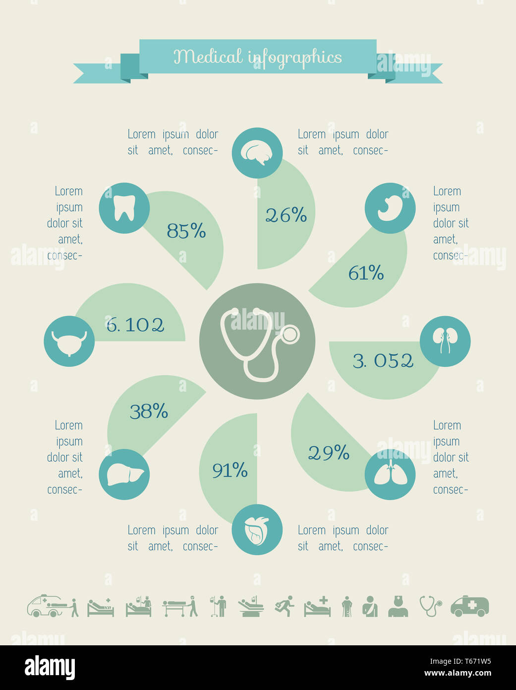 Medical Infographic Template Stock Photo - Alamy