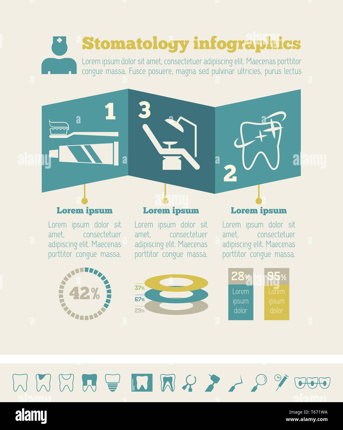 Dental Infographic Template Stock Photo - Alamy