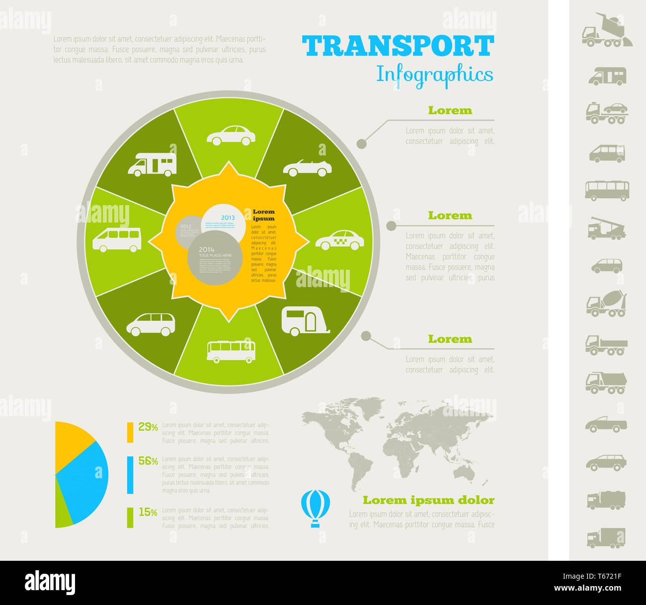 Transportation Infographic Template Stock Photo - Alamy