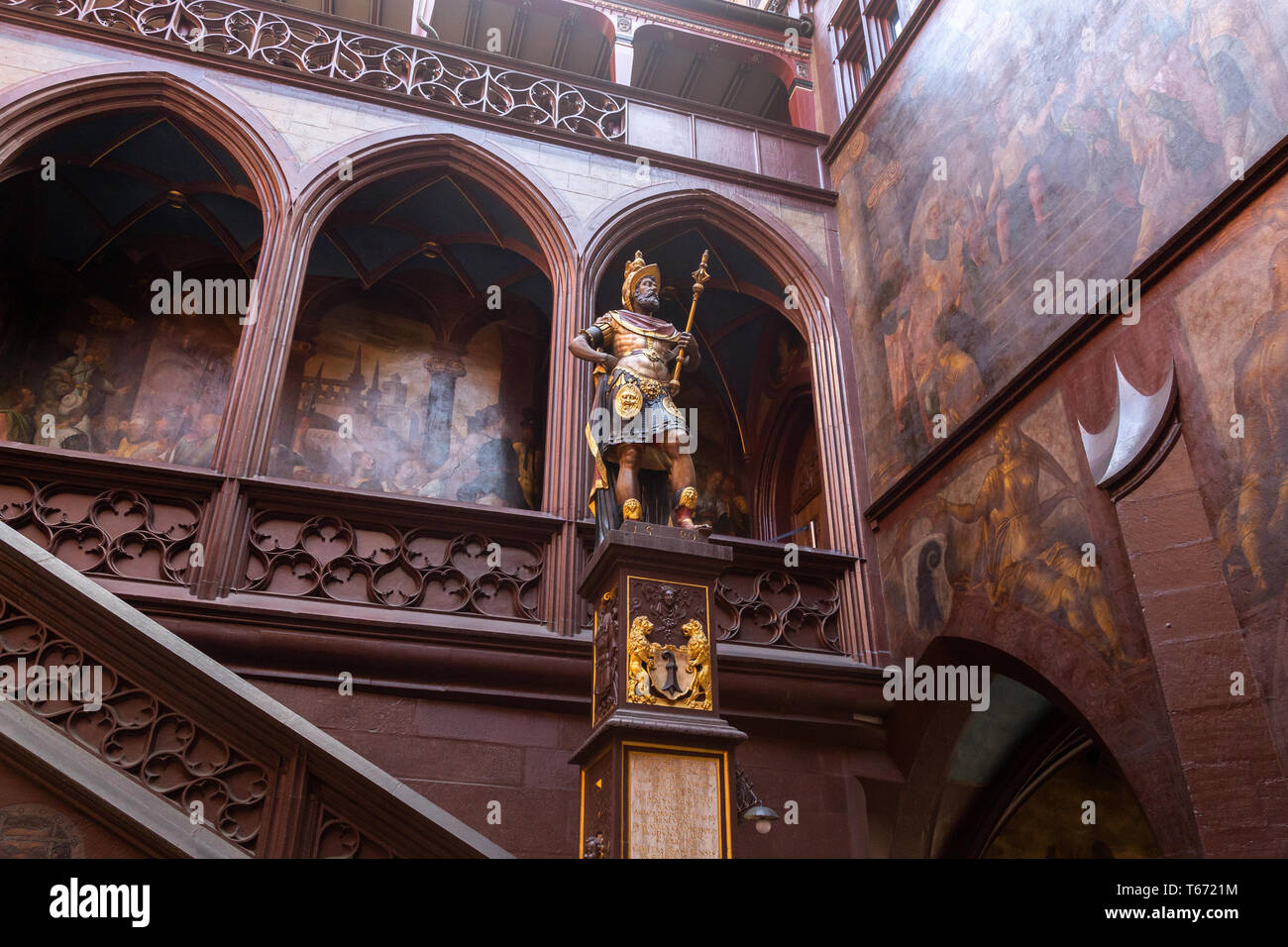 Statue of the Founder of Basel, Switzerland Stock Photo - Alamy