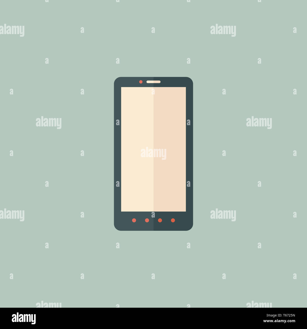 Smartphone Flat Icon Stock Photo - Alamy